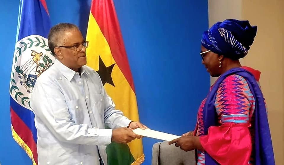 Hajia Alima Mahama represents Letters of Credence in Belize - Honorary ...